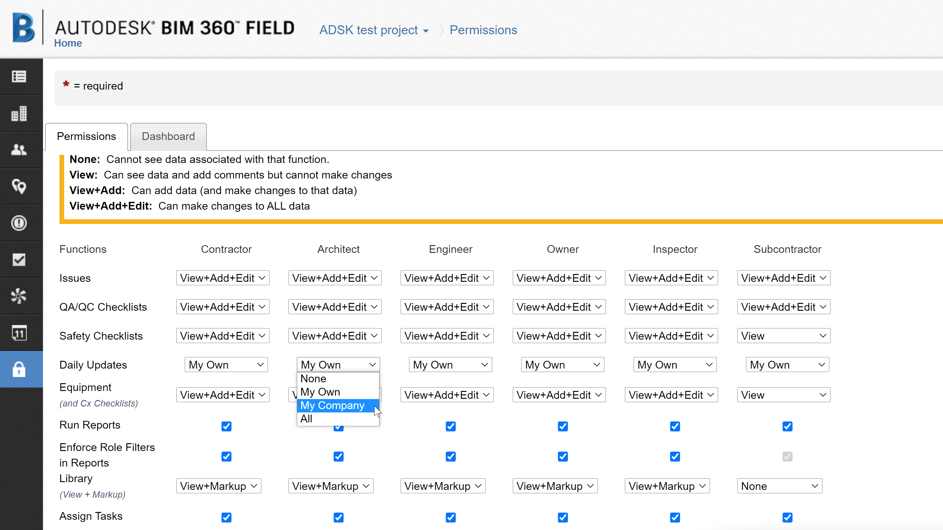 在 BIM 360 Field 中更改公司或角色后，成员无法看到每日更新