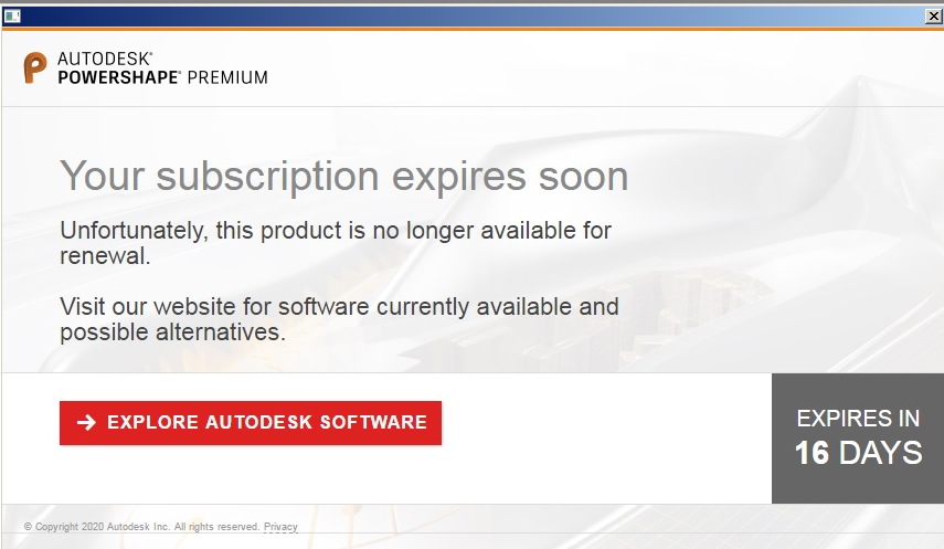 "Your subscription expires soon" appears when launching Autodesk Software