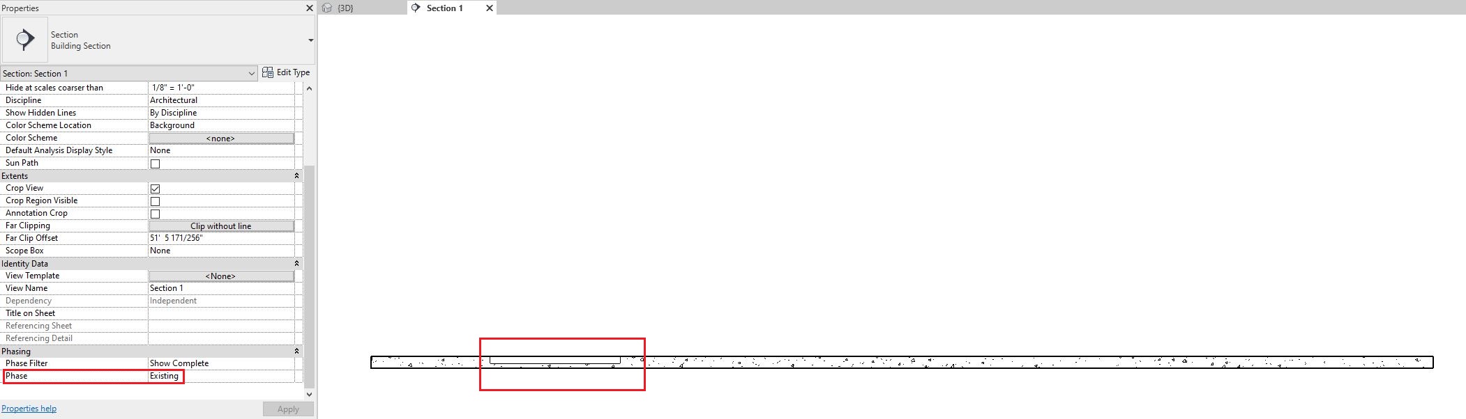 Void Extrusion in a newer Phase shows in an older phase Section view in ...