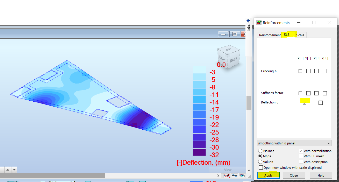 Unexpected too big reinforcement area and too big deflection while RC ...