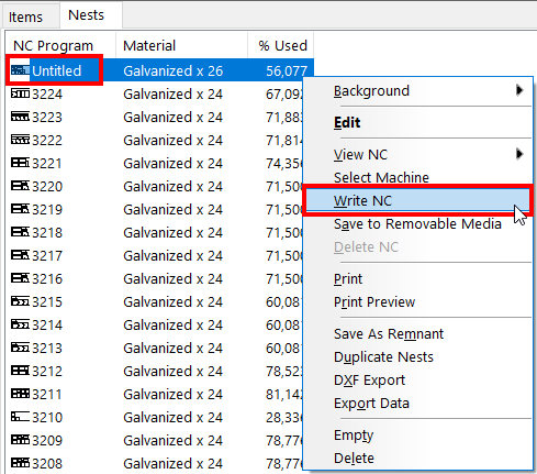 如何在 CAMduct 中的现有作业中嵌套其他项目