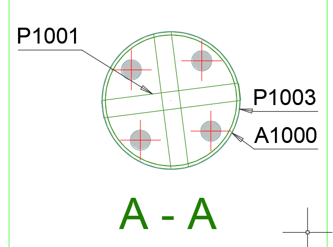 Section cut view for curved beam end plate displays hidden lines as ...