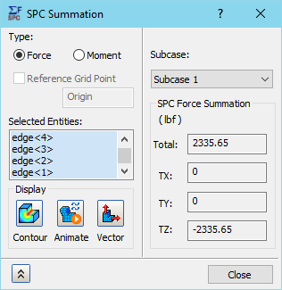 Inventor Nastran中SPC力总等值线图和SPC总和之间的差异