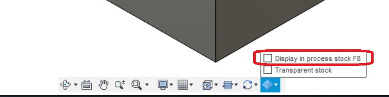 How to turn on or off In-process stock generation in Fusion 360