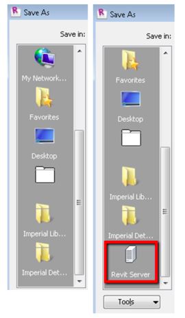 Revit Server icon is not available when trying to "save as" after installing Revit Server