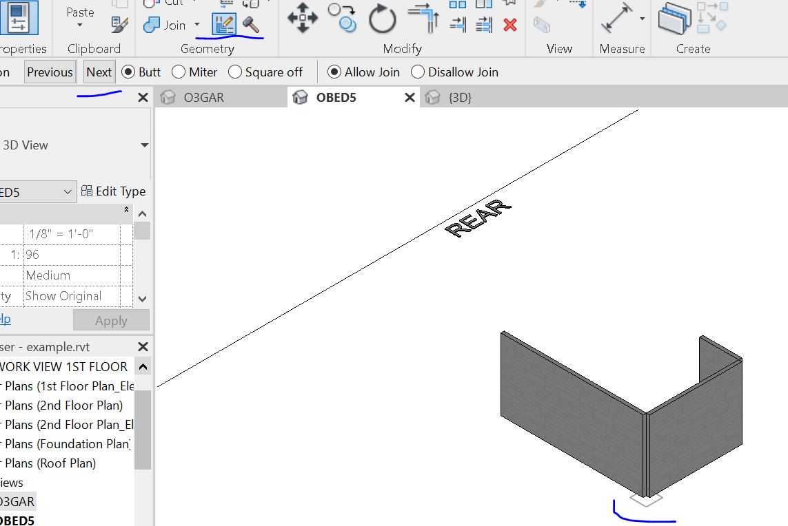Wall Joins Do Not Form Correctly If There Is Already An Instance Of The Proposed Join In The