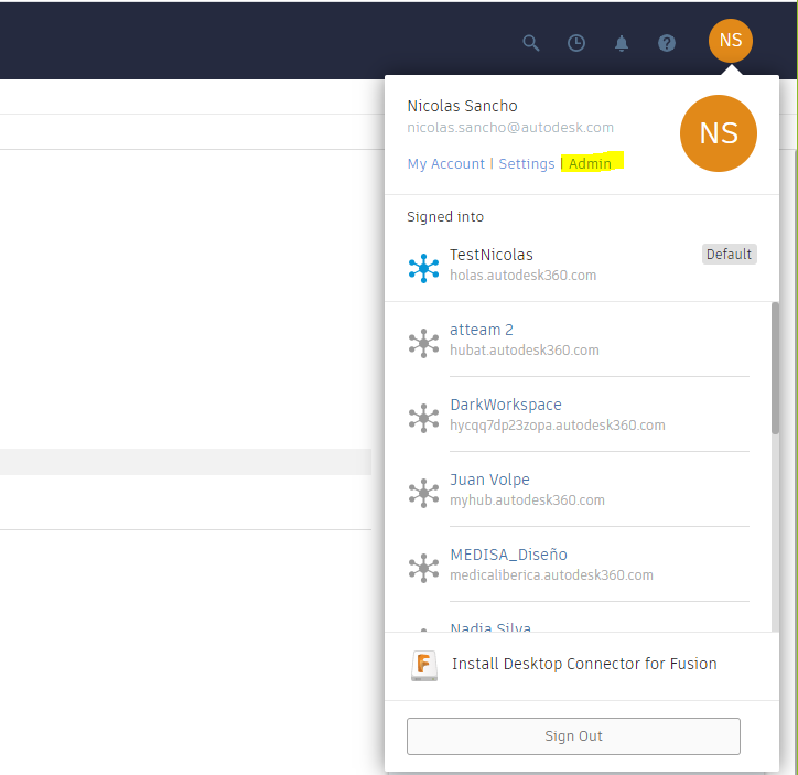 Share file link option dimmed in Fusion