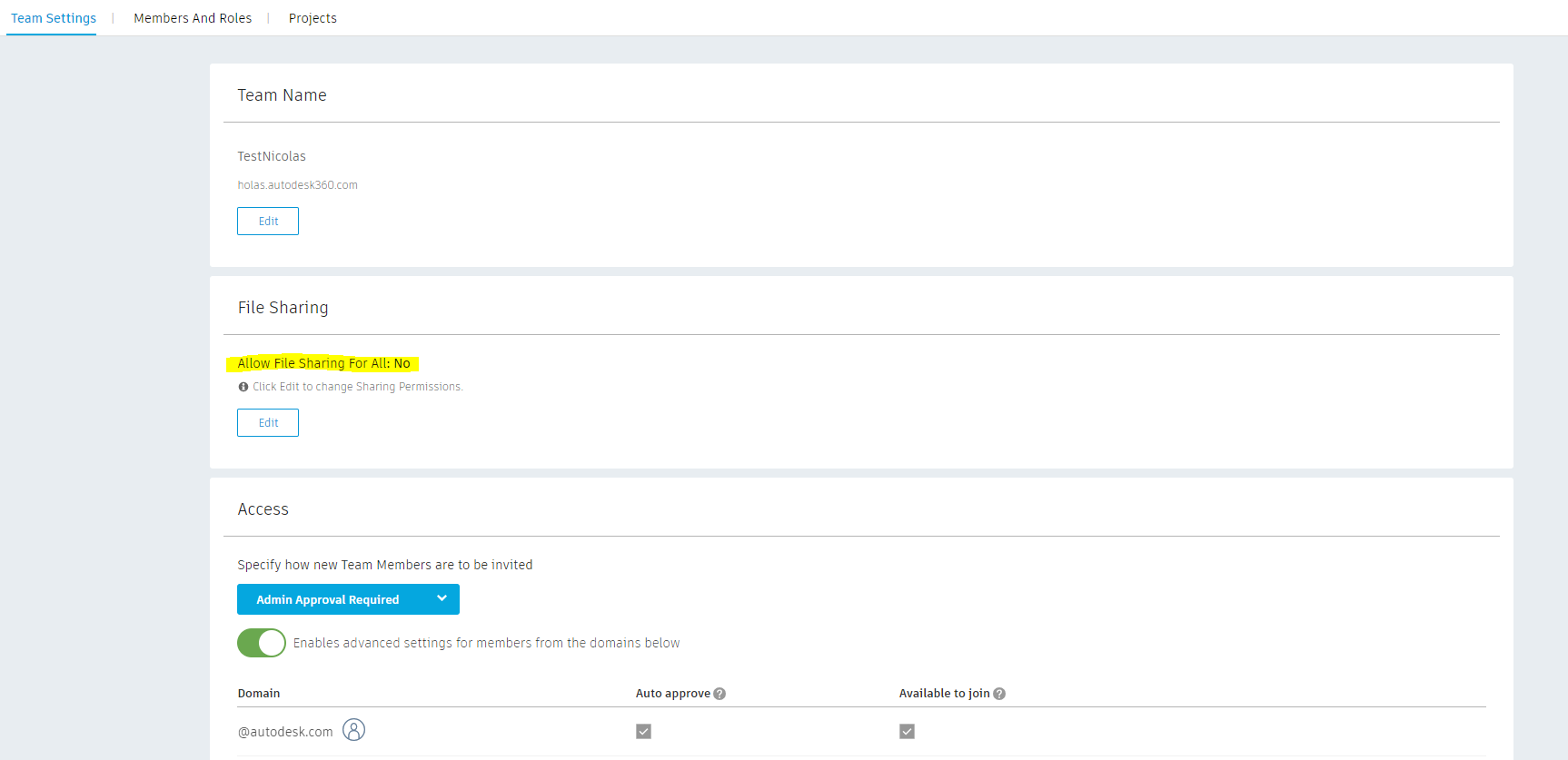 Share file link option dimmed in Fusion