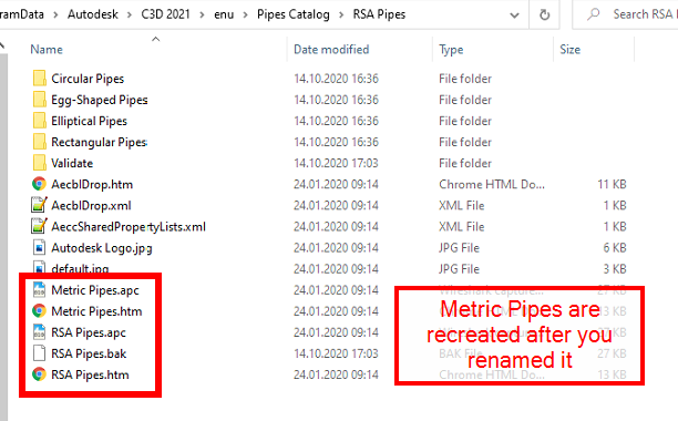 It its not possible to select RSA Pipe Catalogs in Civil 3D after the ...