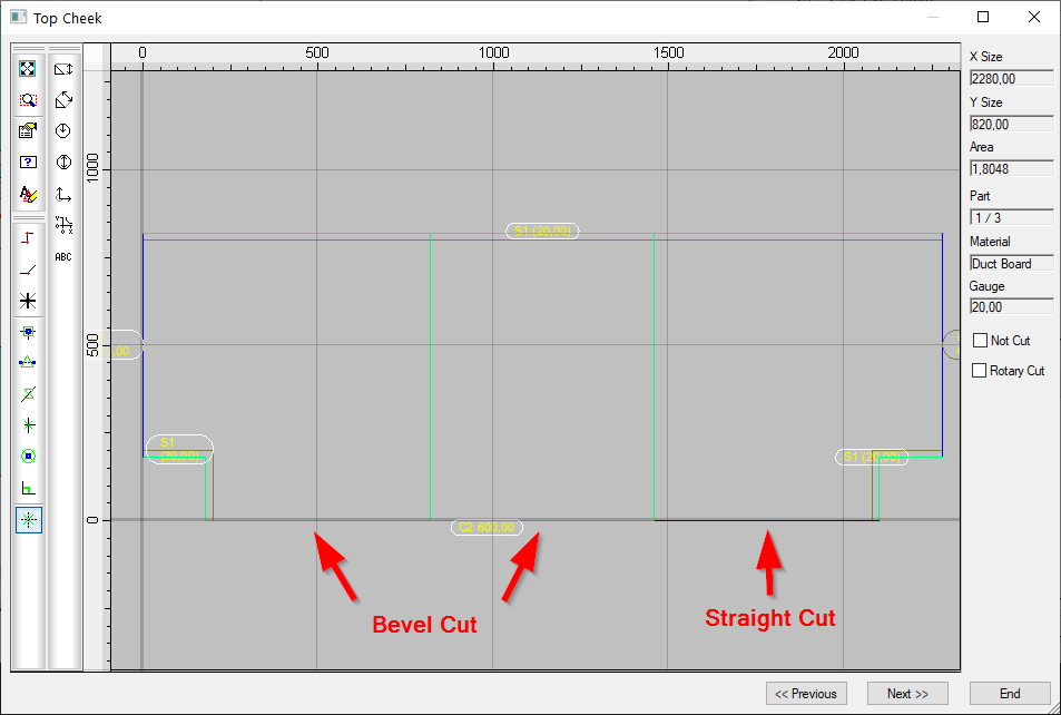 Wrong Tool assigned to Ductboard Square Bend CID 952 profile in CAMduct