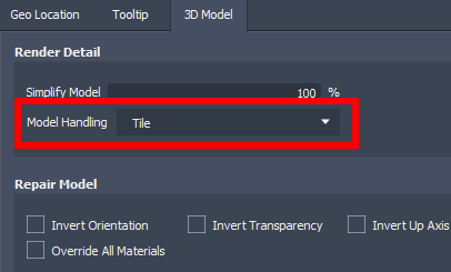 3D model data source is loaded and configured correctly but not ...