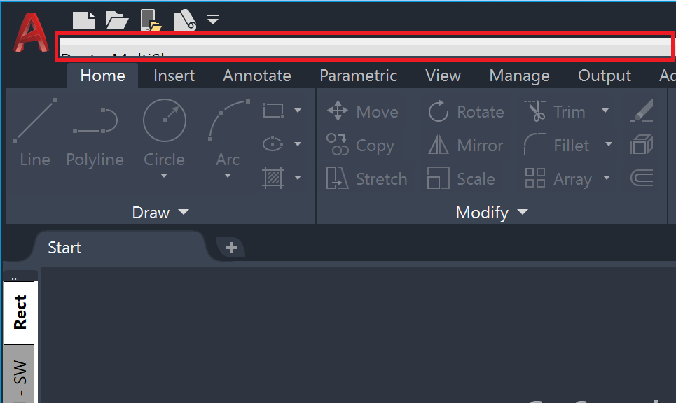 CADmep の高解決処理モニタにサービス ツールバーが部分的に表示される