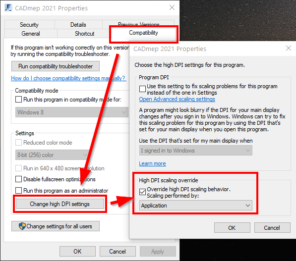 CADmep の高解決処理モニタにサービス ツールバーが部分的に表示される