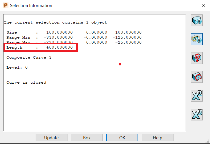 Come ottenere la lunghezza totale di una curva composta in PowerShape.