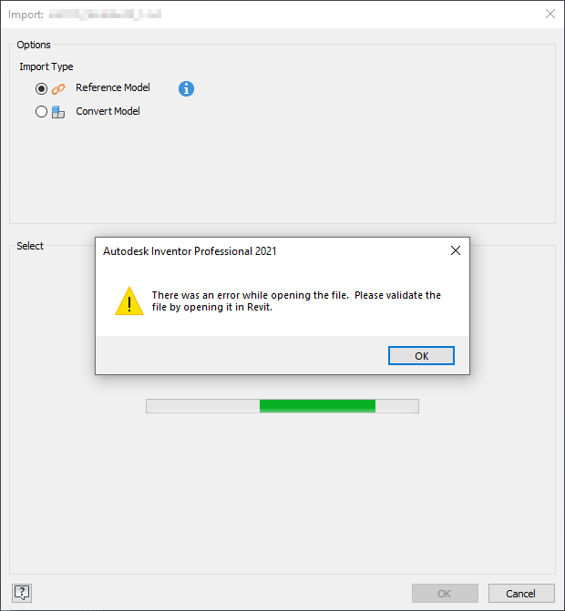 "Beim Öffnen der Datei ist ein Fehler aufgetreten. Überprüfen Sie die Datei, indem Sie sie in ...