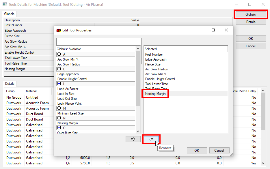 Parts nested with no gap between them in CAMduct