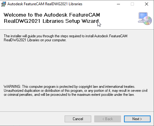 Unable to import and export geometry as a DXF or DWG file from FeatureCAM