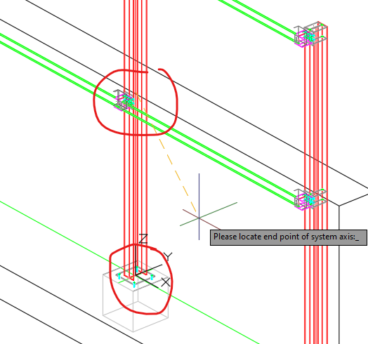 Creating structural beam or column only get snap points on certain ...