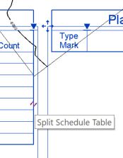 Schedule showing extra title and headers on a sheet in Revit