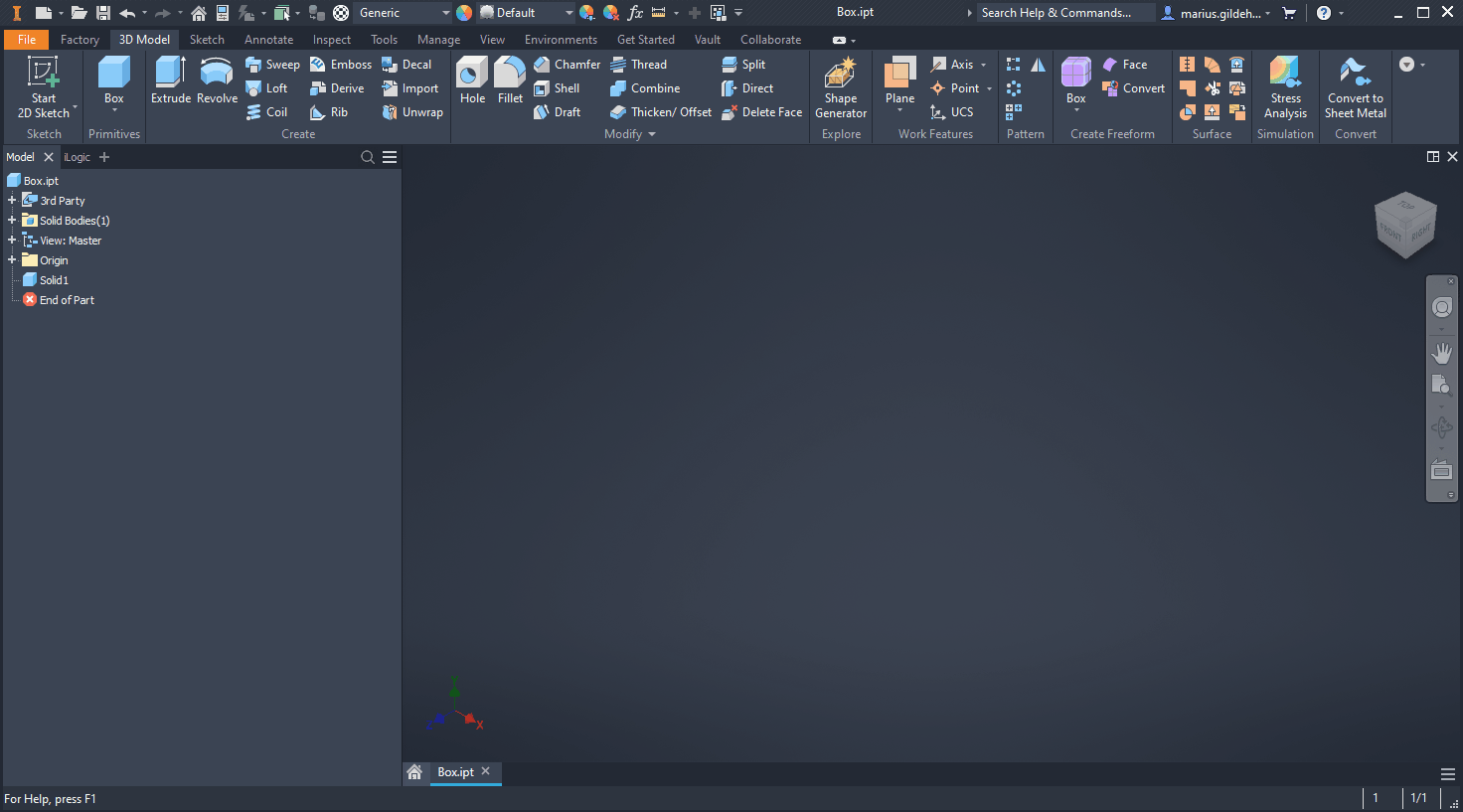 Nothing appears when importing a STEP file into Inventor