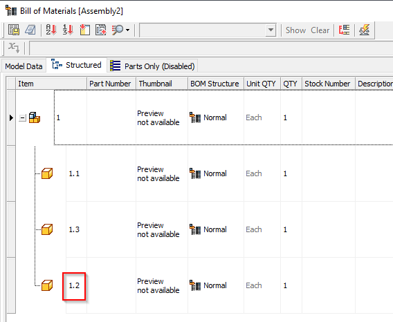 Wrong Item Number for newly inserted Parts in an Inventor Assembly