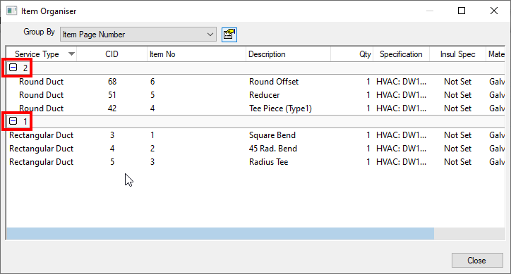 How to nest items in lots by specific properties in CAMduct