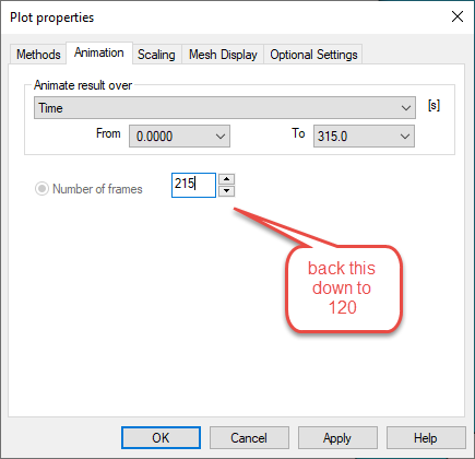 In Moldflow generierte Animation .GIF Datei haben die Größe Null