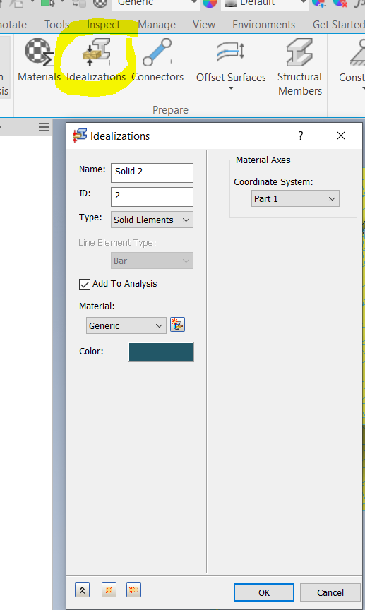 Mesh not created for solid idealization in Inventor Nastran