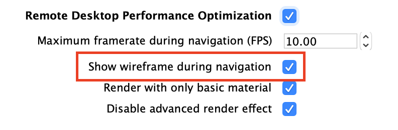 Model is shown in wireframe only when navigating (zoom/pan/orbit) in Fusion