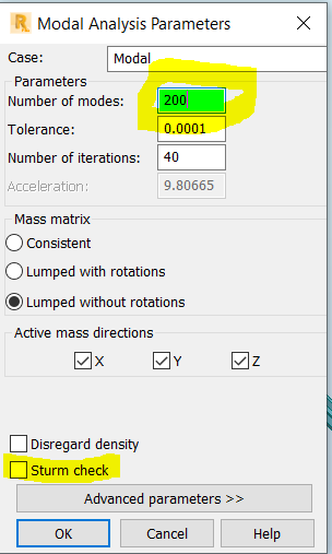 "Error 3240" during modal analysis in Robot Structural Analysis