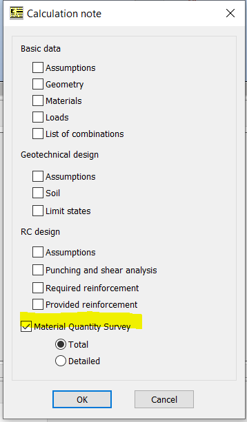 Exporting reinforcement schedule from RC provided reinforcement module in Robot Structural Analysis