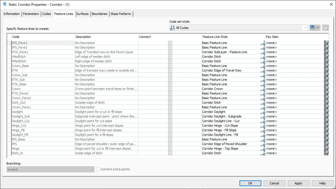 Cannot change the Feature lines style for a corridor data shortcut in Civil 3D