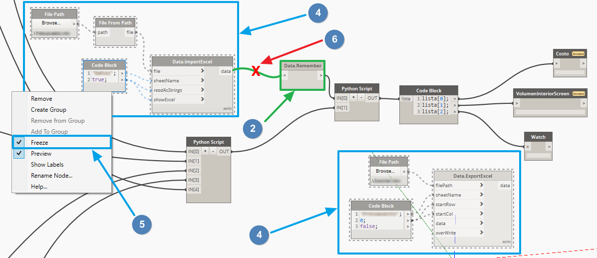 Creating a new study in Generative Design based on Dynamo script using nodes to exchange data ...