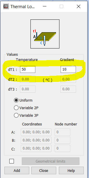 Understanding slab thermal load when uniform temperature and temperature gradient is used in ...