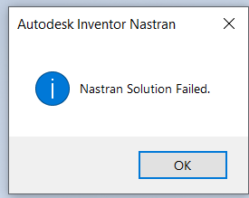 "Nastran solution failed" message or program crashes while analyzing a model with interpolation ...