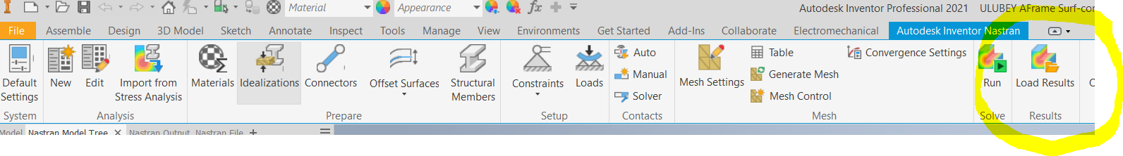 "Nastran solution failed" message or program crashes while analyzing a model with interpolation ...