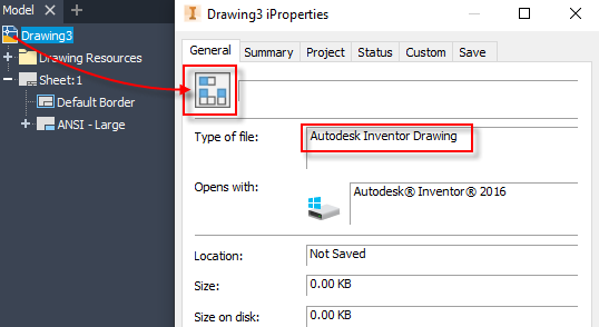 Inventor DWG 在保存之前创建为 idw