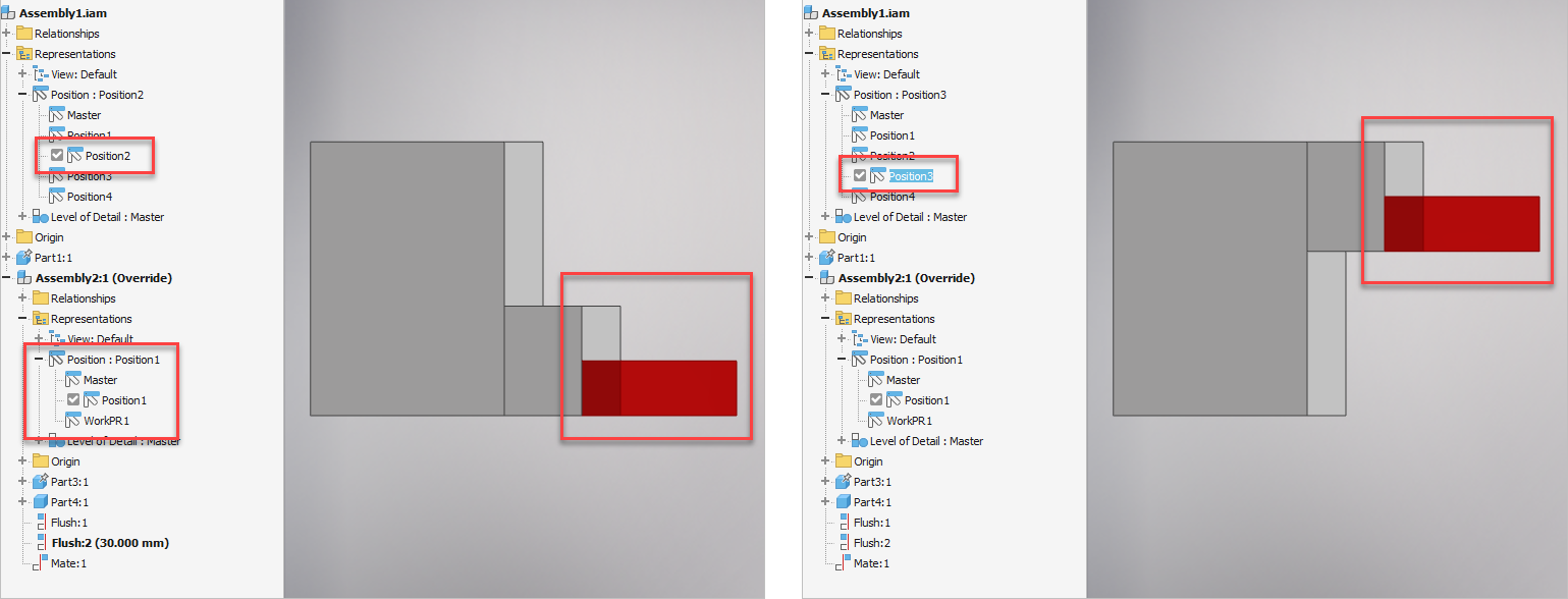 Positional representations in sub-assemblies are not recognized and behave differently in ...