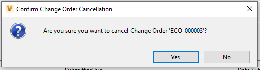 Can a cancelled Engineering Change Order (ECO) in Vault be reopened?