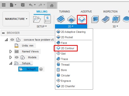How to create a 2D Contour toolpath in a Turn-Mill on Fusion 360.