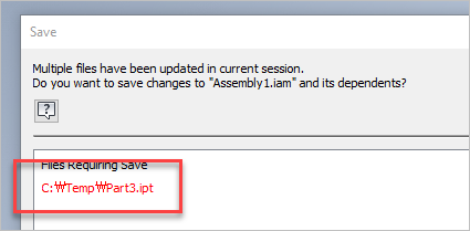 "Files outside of active project workspace" when saving files in Inventor
