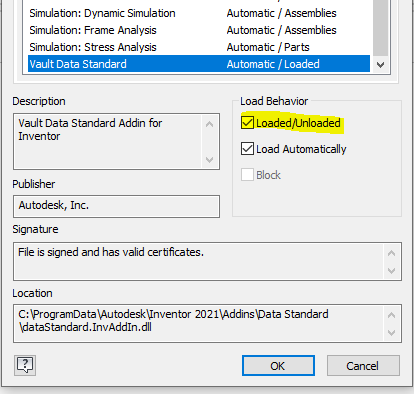 利用 Vault 中的特定编号方案时，将从新 Inventor 文件名中删除点和以下符号