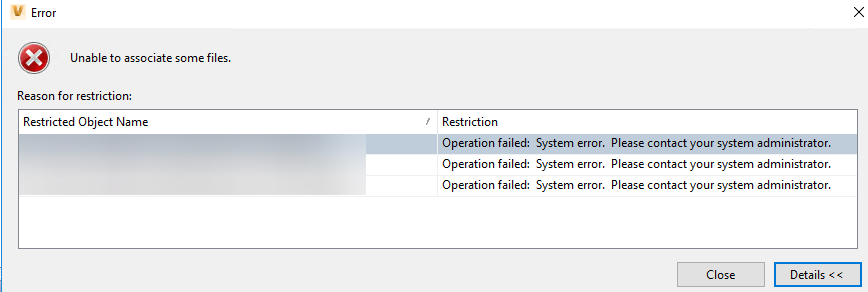 "Operation Failed: system error. Please contact your system administrator." when attaching files ...