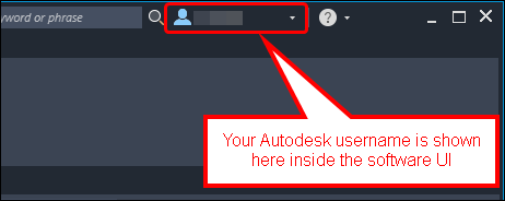 How to change the username shown inside Autodesk software