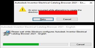 "An error occurred while attempting to create the directory" occurred ...