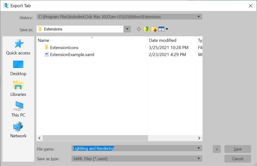 How to copy different Workspace Ribbon tabs to the Default 3ds Max Ribbon