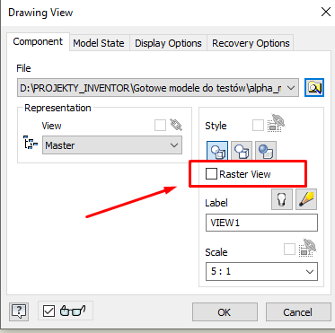 Inventor drawing doesn't display threads in shaded view