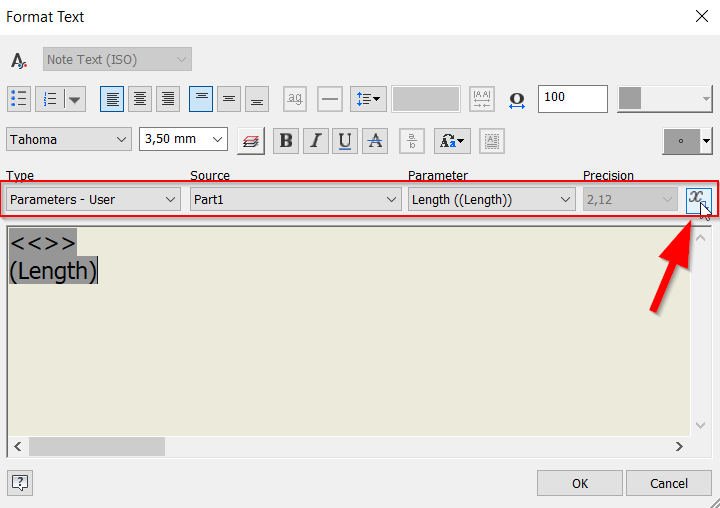 How To Display As A Secondary Unit The Parameter Label In An Inventor