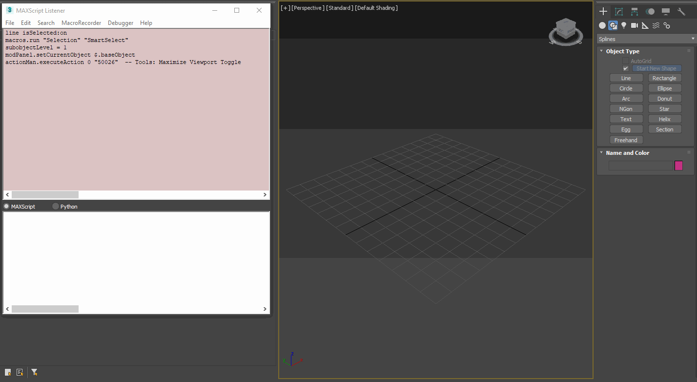How To Change The Edge Type Of A Spline Via MaxScript Recorder In 3ds Max