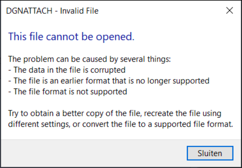 Attaching A DGN File As Xref Is Not Working In AutoCAD